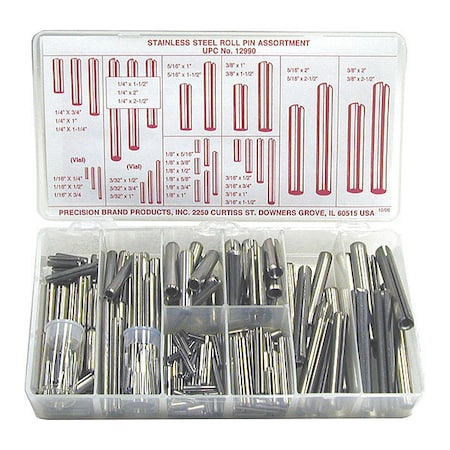 Precision Brand Roll Pin Assorted Kit, SS 12990 | Zoro
