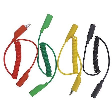 Test Products Intl Jumper leads, 4 color coiled TLS2011 | Zoro