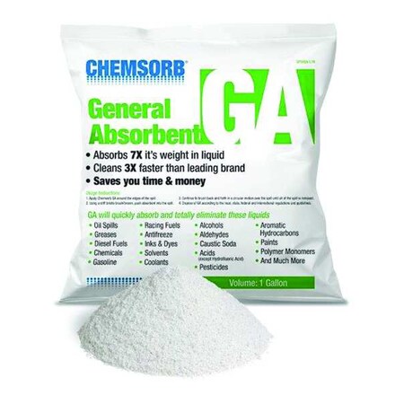Chemsorb General Absorbent Fast Acting, 1Gal Bag SP30GA-L1B | Zoro
