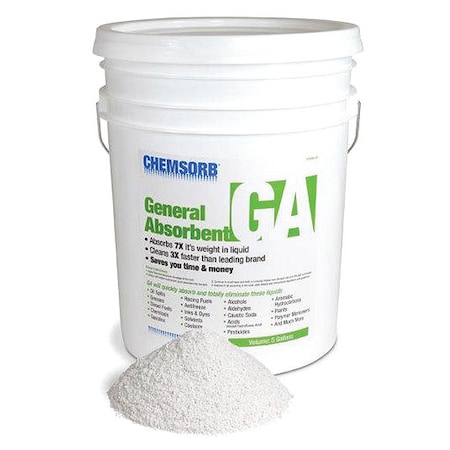 Chemsorb General Absorbent Fast Acting 5Gal Pail SP30GA-L5P | Zoro