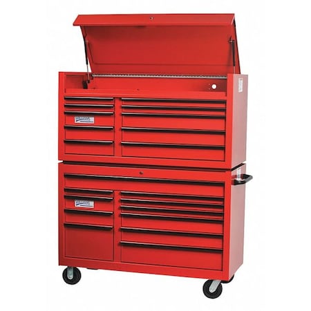 Williams Tool Utility Cart, 55"W, 24"D, 11Drawrs, Red W55RC11 | Zoro