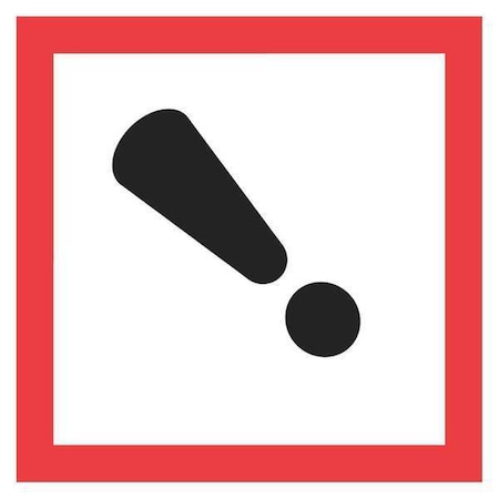 Tape Logic Tape Logic Pictogram Labels, "Exclamation Mark, 2" x 2", Red ...