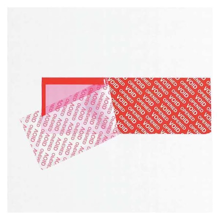 Tape Logic Security Strips on a Roll Red, 2" W x 5-3/4" L, 3.9 mil ...