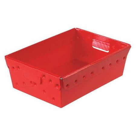 Partners Brand Space Age Storage Tote, Plastic, Red, 6 in H, 13 in W ...