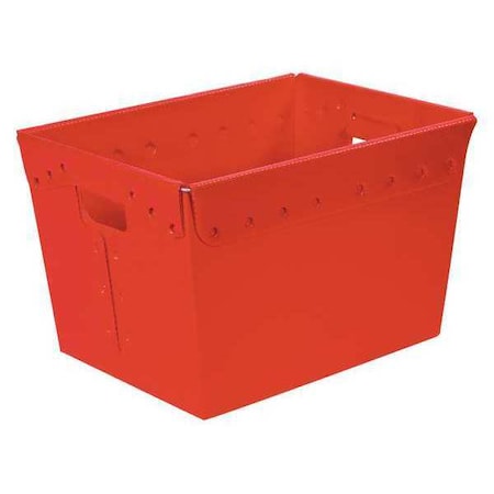 Partners Brand Nesting Space Age Totes, Red, Plastic, 13 in W, 12 in H ...