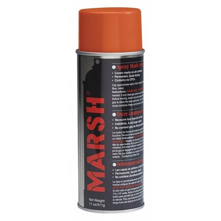 Marsh Spray, Stencil Ink, Orange, PK12 STSORA | Zoro