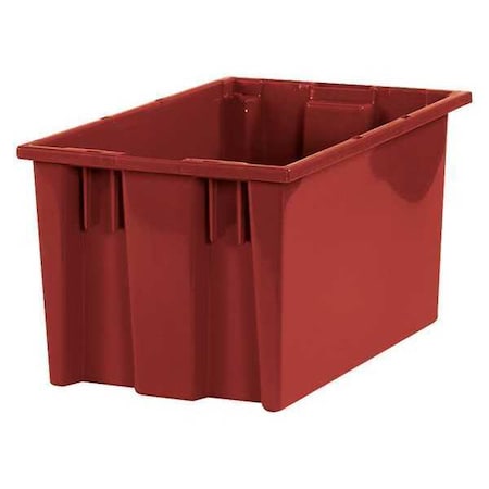 Partners Brand Bin, Stack and Nest, 16x10x8 7/8 in, Red, PK6, Plastic ...