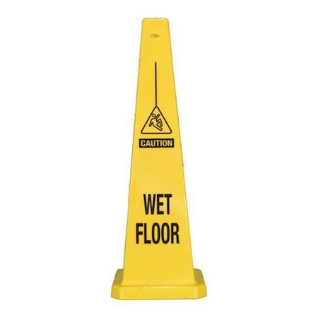 Cortina Safety Products Lamba Cones, 36", Wet Floor 03-600-08 | Zoro
