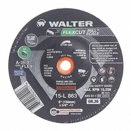 Walter Surface Technologies Flexcut Mill Scale, 6" dia., PK10 15L863 | Zoro