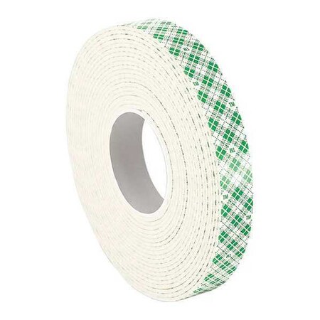 3M 3M 4004 Double Coated Foam Tape 1" x 18yd, White, 1/4" thick 4004 | Zoro