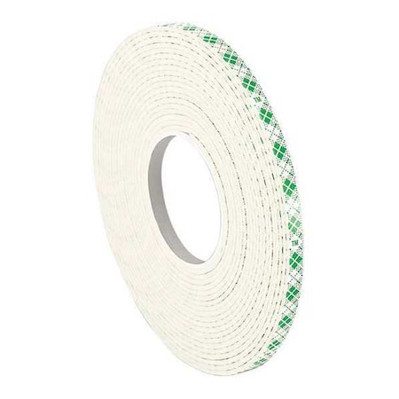3M 3M 4004 Double Coated Foam Tape 0.5" x 18yd, White 4004 | Zoro
