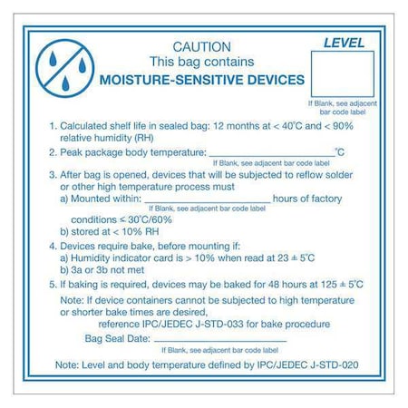 Tape Logic Tape Logic Labels, "Caution Moisture Sensitive Devices", 4 ...