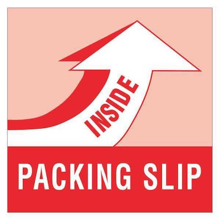 Tape Logic Tape Logic Labels, "Packing Slip Inside", 4" x 4", Red/White ...