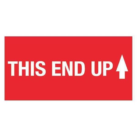 Tape Logic Tape Logic Labels, "This End Up" (High Gloss), 2" x 4", Red ...