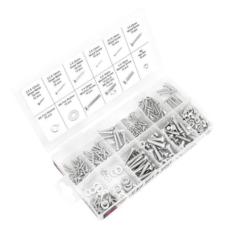 Performance Tool Metric Nut and Bolt Hardware Kit, 347 Pc W5222 | Zoro