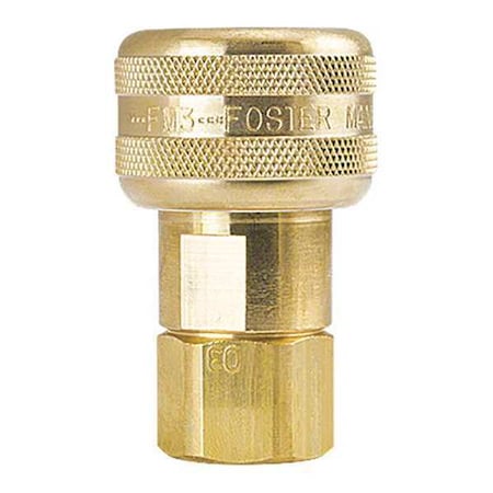 Foster Automatic Socket Coupling, 1/4 in x 1/4 in FPT, Brass, 3 Series ...
