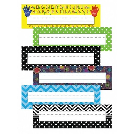 Teacher Created Resources Nameplate Set, 11.5x3.5, Assorted, PK216 ...