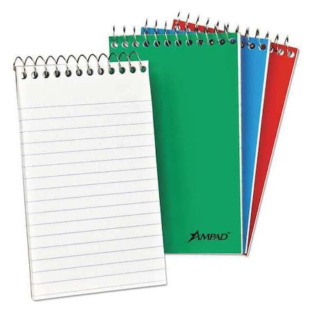 Ampad 4 in x 6 in Wirebound Pocket Memo Notebook, Pk3 074319115113 | Zoro