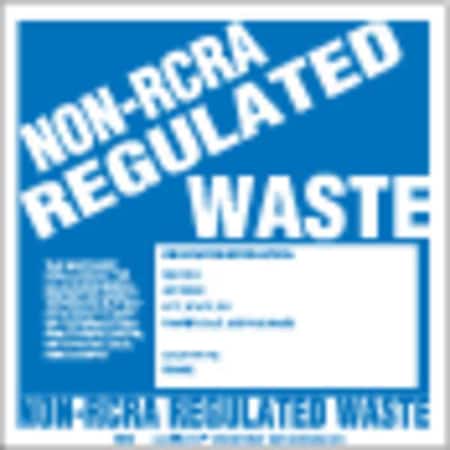 Labelmaster Non-RCRA Regulated Waste Label, Unruled, Pk100 BWM9 | Zoro
