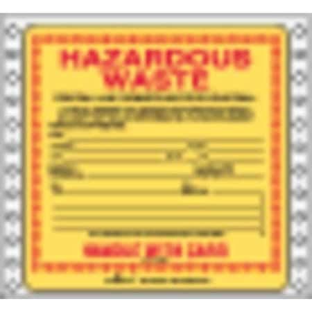 Labelmaster Standard Waste Label, PVCF, 6"x6", Pk500 CFWM8 | Zoro