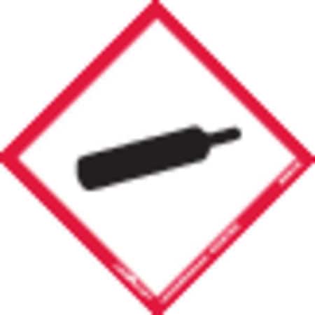 Labelmaster GHS Label, Gas Cylinder, 101mm, Pk100 GHIS0100 | Zoro