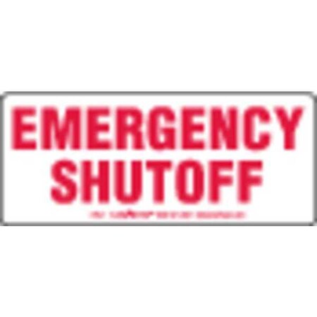 Labelmaster Emergency Shutoff Label Marking, Pk100 CTL31 | Zoro