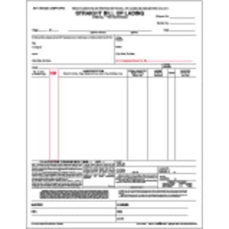 Labelmaster Straight Bill Of Lading Form, 1Pt, PK100 F375L | Zoro