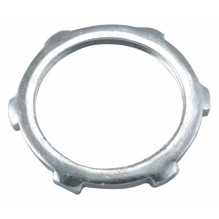 Raco IMC Locknut, 1/2 in, Threaded, Steel, Electro Zinc Plated, Gray ...
