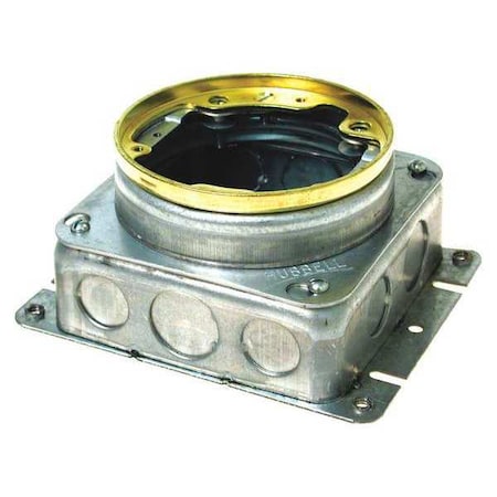 Raco Floor Box, 37.3 cu in, 0, Steel, Round Shape 6257 | Zoro