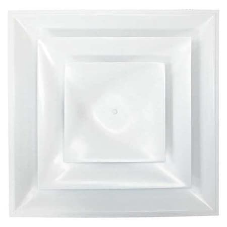 American Louver 10 in Square 3 Cone Diffuser, White STR-C-10W | Zoro