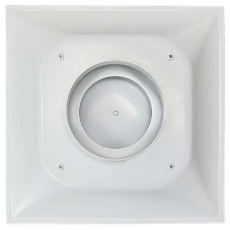 American Louver 14 in Square Square Plaque Ceiling Diffuser, White STR ...