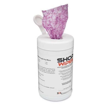 Shop Wipes Canister, 70 Wipes, 9-1/2 in x 12 in 2XL-441 | Zoro