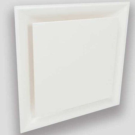 American Louver 14 in Square Square Plaque Ceiling Diffuser, White STR ...