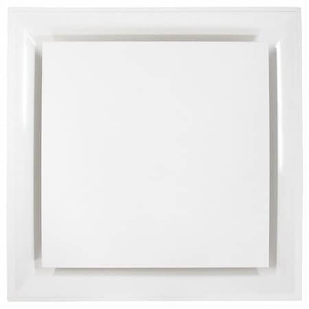 American Louver 8 in Square Square Plaque Diffuser, White STR-PQ-8W | Zoro