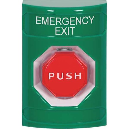 Safety Technology International Emergency Exit Push Button, Grn ...