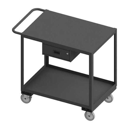 Durham Mfg Stock cart, 2 shelf, 1 drawer, worksurface, 1200 lbs ...