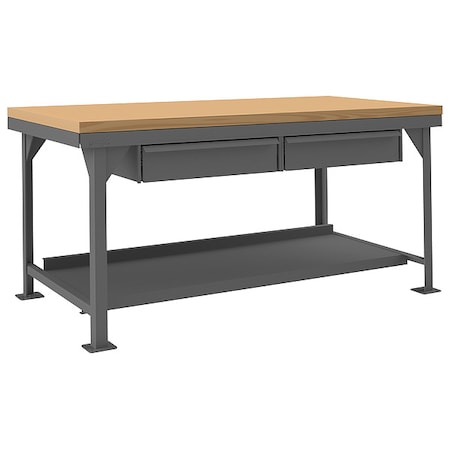 Durham Mfg Workbench, Steel, 96" W, 36" D HDWBMT36962DR95 | Zoro