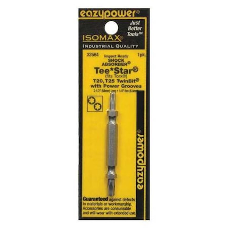 Zoro Select Insert Bit, 1/4", Torx, T20, T25, 2-3/8" 32564 | Zoro