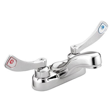 Moen Manual Low Arc Bathroom Faucet, 4" Mount, 2 Hole, Chrome 8215F12 ...