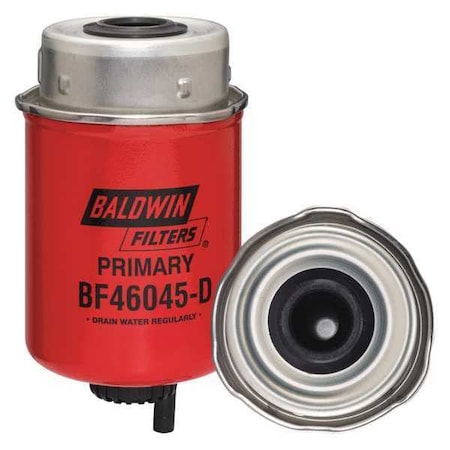 Baldwin Filters Fuel Filter, 3-1/2"L x 3-1/2"W x 6-5/16"H BF46045-D | Zoro