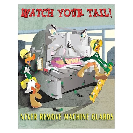 Mancomm Safety Poster, Machine Guards, Paper, 16 in W, 12 in H 31P-022 ...