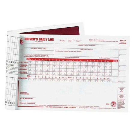 Jj Keller 8559 $7.47 Detailed Driver Logbook, With Carbon | Zoro.com