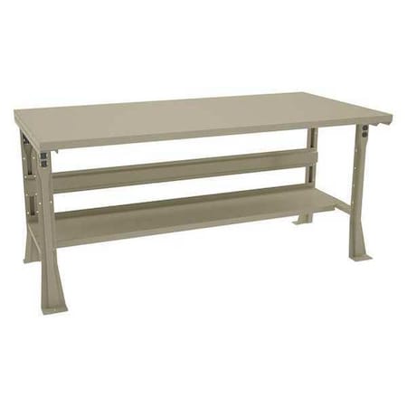 Tennsco Workbench, Steel, 72 in W, 32 in Height, 1,800 lb, Flared WB-1 ...