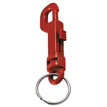 Lucky Line Plastic Key Clip, Red, Plastic, Bottom Swivel, 25 PK 41570 ...