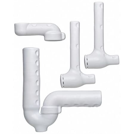 Truebro 1-1/4"- 1-1/2 " Dia., PVC, P-Trap, P-Trap Pipe Cover (82194) | Zoro