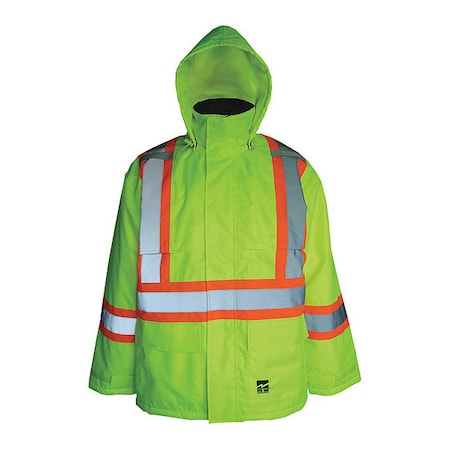 Open Road Jacket, Hi-Vis, Insulated, 150D, Green, S 6326JG-S | Zoro