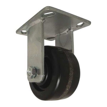 Rwm Plate Caster, Rigid, Phenolic, 4", 800 lb 65-DUR-0420-R | Zoro