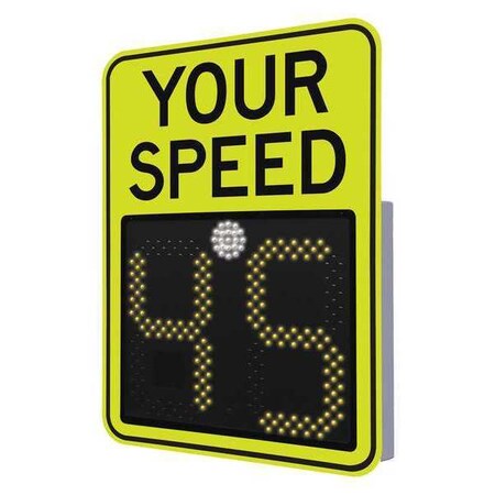 Tapco LED Radar Speed Display Sign, 31" Sign W 129874 | Zoro