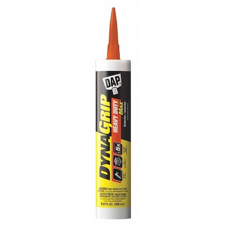 Dap Heavy Duty Max Construction Adhesive, 9 fl oz, Cartridge, White ...