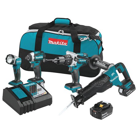 Makita 18V LXT® Brushless 4-Pc. Combo Kit (5.0Ah) XT450T | Zoro